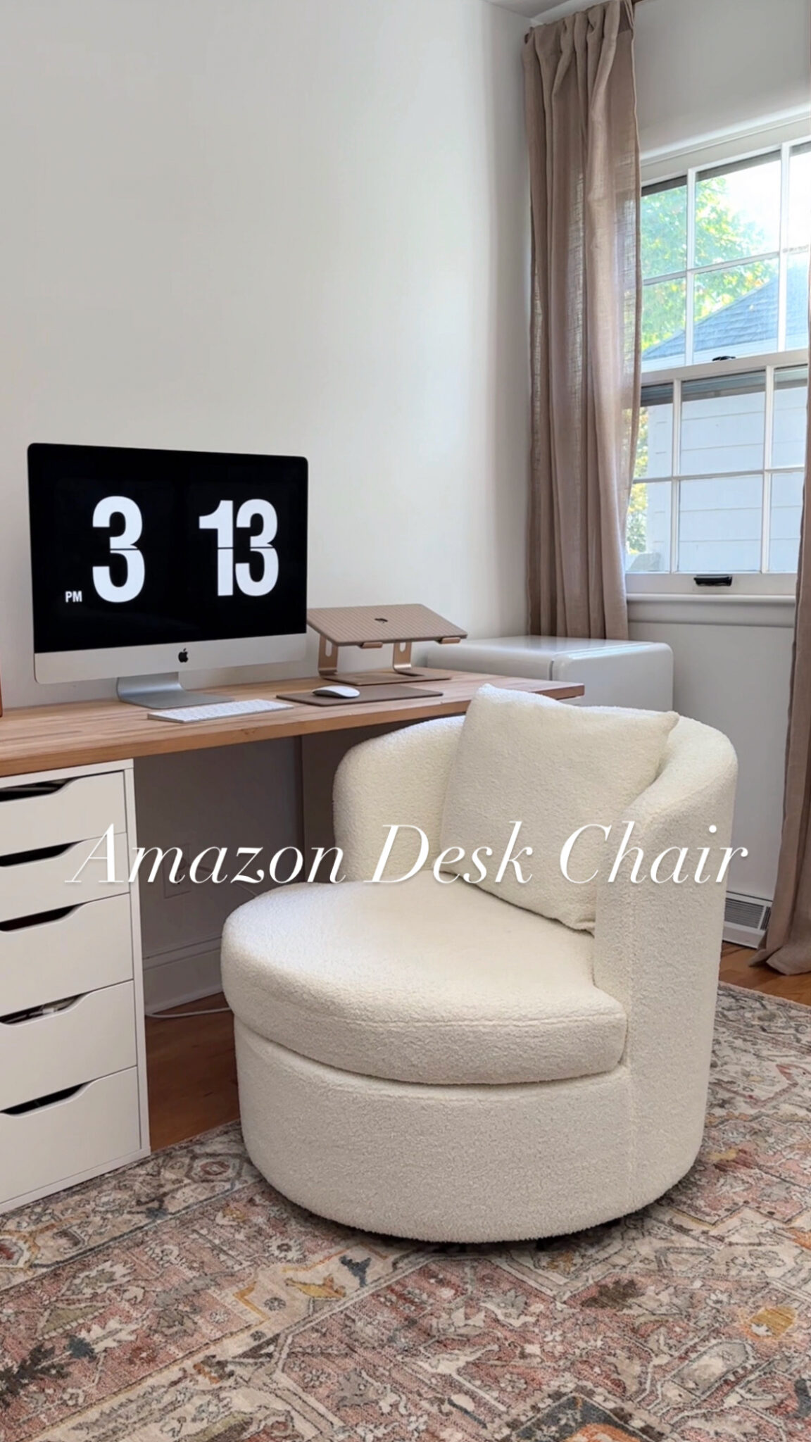 Amazon Modern Boucle Comfy Desk Chair